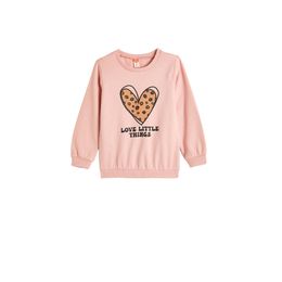 KOTON Sweatshirt M&auml;dchen Gr&ouml;&szlig;e 80/86 hellorange / ros&eacute; / schwarz