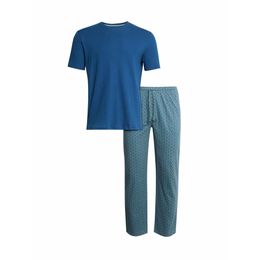 Marks & Spencer Marks & Spencer Pyjama lang Herren Gr&ouml;&szlig;e S blau / azur / dunkelblau