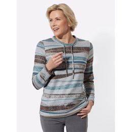 WITT WEIDEN Stehkragen-Shirt in topas-taupe-bedruckt | Gr.: 46