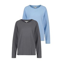 alife and kickin Langarmshirt GaiaAK A in irongate / fjord | Gr.: M