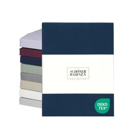 Sch&ouml;ner Wohnen Kollektion Sch&ouml;ner Wohnen Kollektion Spannbettlaken BASIC in Blau | Gr.: 100 x 200 cm