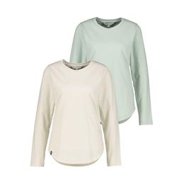 alife and kickin Langarmshirt LeabellaAK A in white / fresh mint | Gr.: XS