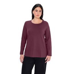 Ulla Popken Shirt in dunkle beere | Gr.: 42-44