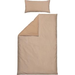 Erwin M&uuml;ller Erwin M&uuml;ller Perkal Wendebettw&auml;sche in beige-sand | Gr.: 155x220 cm (40x80 cm)