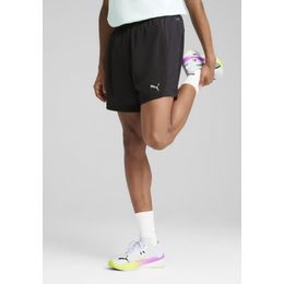 Laufshorts Puma "M RUN VELOCITY 5 SHORT", Herren, Gr. L, N-Gr, Puma schwarz, Obermaterial: 88% Polyester, 12% Elasthan, unifarben, regular fit kniefrei, Hosen, mit DryCELL Technologie, mit Stauraum, Regular Fit