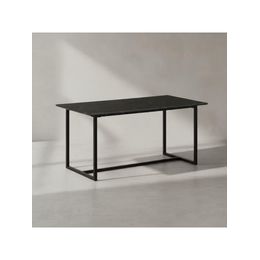 KADIMA DESIGN Esszimmertisch 120x60x76 cm K&uuml;chentisch in Marmor-Optik in Schwarz | Gr.: 200 x 90 cm