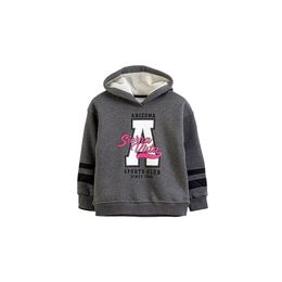 Solang Sweatshirt Oversized Hoodie Collegiate-Print M&auml;dchen Gr&ouml;&szlig;e 134 grau