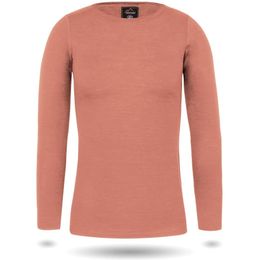 Normani Outdoor Sports Damen Merino Langarm-Shirt Mandurah in Rosa | Gr.: XL