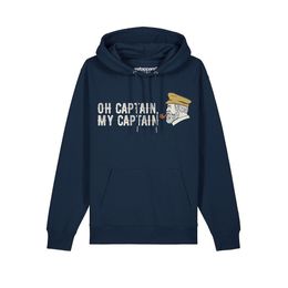 Watapparel Sweatshirt 'Oh Captain My Captain' male Blue size XXXL