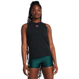 Trainingstop Under Armour "UA RIVAL MUSCLE TANK", Damen, Gr. XL, wei&szlig; (schwarz,, wei&szlig;), Obermaterial: 57% Baumwolle, 38% Polyester, 5% Elasthan, Rundhals, gerader Abschluss, Tops, &auml;rmelloses Design, f&uuml;r sportliche Aktivit&auml;ten und Freizeit