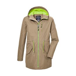 Parka Killtec "KOS 148 GRLS PRK", M&auml;dchen, Gr. 176, beige (sand), Obermaterial: 100% Polyester;Futter: 100% Polyester, Jacken Parka, Wind- und wasserdichter Parka mit reflektierenden Elementen