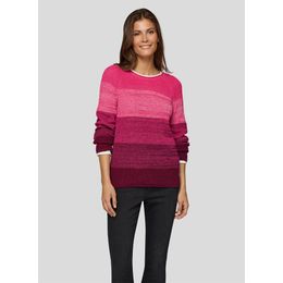Strickpullover Rabe "Pullover", Damen, Gr. 44, pink, 50%Baumwolle, 50%Polyacryl, geringelt, gerade, gerader Abschluss, Pullover Strickpullover