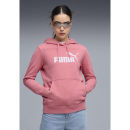 Kapuzensweatshirt Puma "ESS NO. 1 LOGO HOODIE FL (S)", Damen, Gr. L, wild pink, Fleece, Obermaterial: 66% Baumwolle, 34% Polyester, bedruckt, regular fit normal, Sweatshirts, Regular Fit, mit verstellbarer Kapuze, mit K&auml;ngurutasche