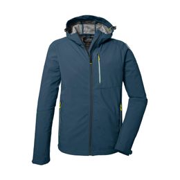 Softshelljacke Killtec "KOS 259 MN SFTSHLL JCKT", Herren, Gr. XL, ocean, Oberseite: 100% Polyester;R&uuml;ckseite: 100% Polyester;Futter: 100% Polyester, Jacken Softshelljacke, Wasserabweisende Softshelljacke mit verstellbarer Kapuze