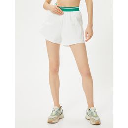 KOTON Shorts Damen Gr&ouml;&szlig;e 42 gr&uuml;n / wei&szlig;