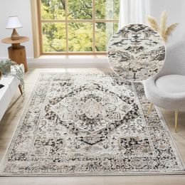 Teppich OTTO HOME "Kylan, Hoch-Tief-Struktur, dezenter Glanz", braun, B:300cm H:9mm L:400cm, Kunstfaser, Teppiche, Teppich, Schrumpf-Garn-Effekt, im Vintage-Look, dichte Qualit&auml;t, Wohnzimmer