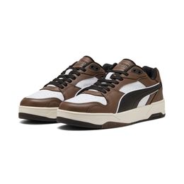 Sneaker Puma "RBD BREAK LOW", Damen, Gr. 42, wei&szlig; (Puma wei&szlig;, Puma schwarz, flat bronze), Leder, mehrfarbig, Schuhe Sneaker, f&uuml;r sportlichen Streetstyle, mit Leder-Obermaterial