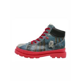 DOGO Schn&uuml;rstiefel 'Adriana - Bear with a Balloon' Damen Gr&ouml;&szlig;e 39 blau Winterschuhe