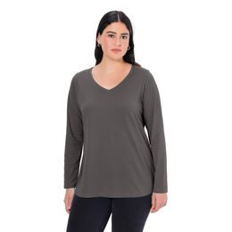 Ulla Popken Shirt in graphitgrau | Gr.: 42-44