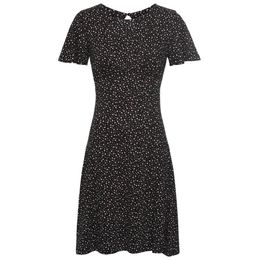 Laura Scott Sommerkleid in schwarz-rosa | Gr.: 48