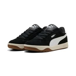 Sneaker Puma "PARK LT SD", Herren, Gr. 42, Puma schwarz, Puma wei&szlig;, Leder, unifarben, Schuhe Sneaker, aus Leder, mit Textil-Innenmaterial, mit Schn&uuml;rverschluss
