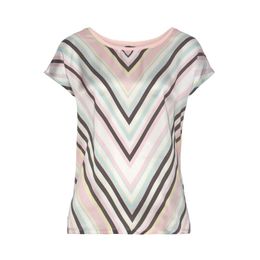 Laura Scott Shirtbluse in rosa-mint-gemustert | Gr.: 42