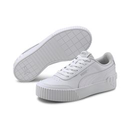 Sneaker Puma "CARINA LIFT TW", Damen, Gr. 36, wei&szlig; (Puma wei&szlig;, Puma wei&szlig;), Synthetik, unifarben, Schuhe Sneaker, mit perforiertem Obermaterial, mit Gummilaufsohle, mit Schn&uuml;rung