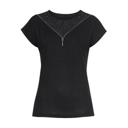 Melrose Kurzarmshirt in schwarz | Gr.: 42
