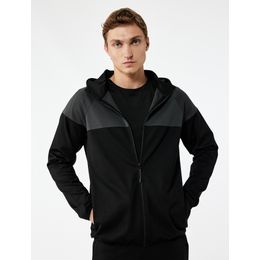 KOTON Sweatshirt Herren Gr&ouml;&szlig;e XS anthrazit / schwarz
