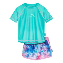 Playshoes UV-Schutz Bade-Set Batik in t&uuml;rkis | Gr.: 134/140