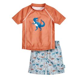 Playshoes UV-Schutz Bade-Set Dino in ocker | Gr.: 74/80