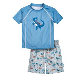 Playshoes UV-Schutz Bade-Set Dino in blau | Gr.: 74/80