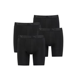 Boxershorts Puma SPORT MICROFIBER LONG BOXER 4P in Black | Gr.: L