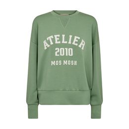 MOS MOSH Sweatshirt 'Nima' Damen Gr&ouml;&szlig;e L gr&uuml;n / wei&szlig;