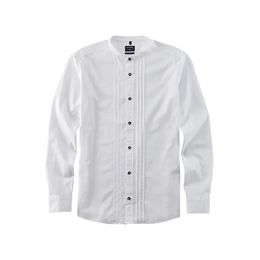 Hemd OLYMP Herren Tracht klassisch regular fit in Wei&szlig; | Gr.: L