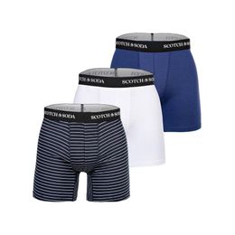 Scotch & Soda Scotch & Soda Boxershort 3er Pack in Blau/Wei&szlig; | Gr.: S