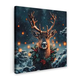 OnlyWow Leinwand Bilder Dunkelbraun | Gr.: 50 x 50 cm