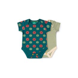 Little Green Radicals Bio-Baby-Body 2er-Pack in Blau | Gr.: 6-9 MONATE
