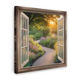 OnlyWow Leinwand Bilder Hellgelb | Gr.: 50 x 50 cm