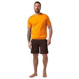 JP1880 Langer Schlafanzug in orange | Gr.: L