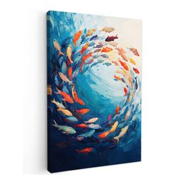 OnlyWow Leinwand Bilder Hellblau | Gr.: 30 x 40 cm