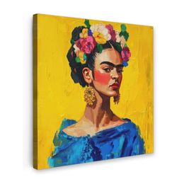 OnlyWow Leinwand Bilder Gelb | Gr.: 20 x 20 cm