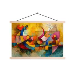 MuchoWow Poster mit Leiste Geometrie | Gr.: 90 x 60 cm