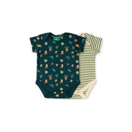 Little Green Radicals Bio-Baby-Body 2er-Pack in Gr&uuml;n | Gr.: 3-6 MONATE