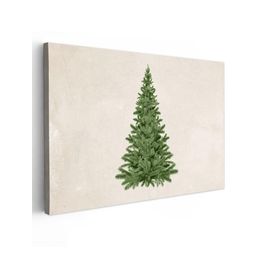 OnlyWow Leinwand Bilder Olivgr&uuml;n | Gr.: 120 x 80 cm