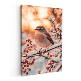 OnlyWow Leinwand Bilder Bernsteinfarben | Gr.: 60 x 80 cm
