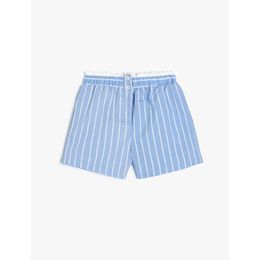 KOTON Shorts M&auml;dchen Gr&ouml;&szlig;e 134/140 hellblau / wei&szlig;