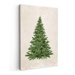 OnlyWow Leinwand Bilder Olivgr&uuml;n | Gr.: 60 x 80 cm