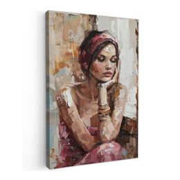 OnlyWow Leinwand Bilder Tr&auml;umendes Portr&auml;t | Gr.: 60 x 80 cm
