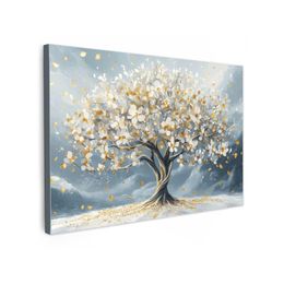 OnlyWow Leinwand Bilder Goldfarben | Gr.: 120 x 80 cm
